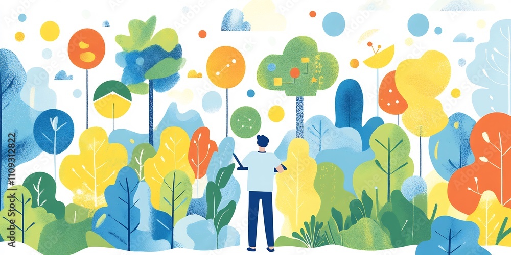 A student preparing a presentation on climate change using AI data ...