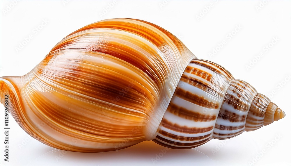 sea snail one shell of raw whelk sea snails bulot bulots isolated on ...