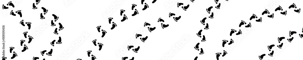 Simple illustration human footprint. Foot imprint sign. Trail human ...