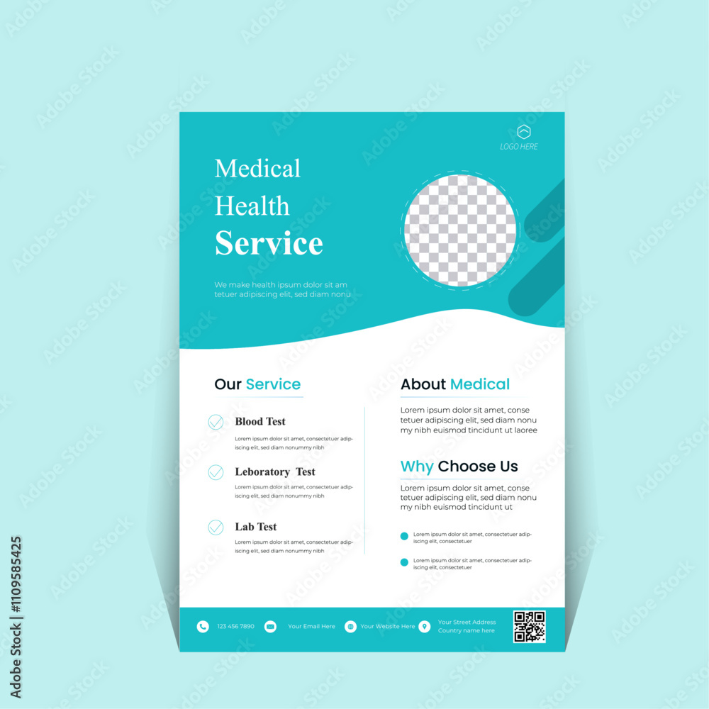 unique creative modern Medical flayer Design Template Healthcare layout ...