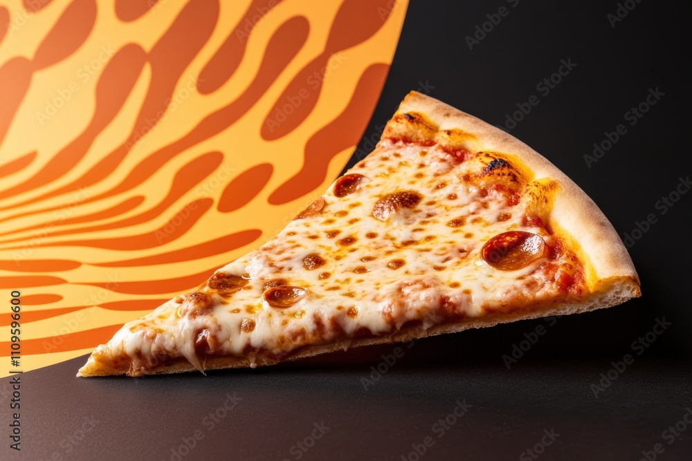 retro pop pizza art, pizza slices in pop art style, mingled with retro ...