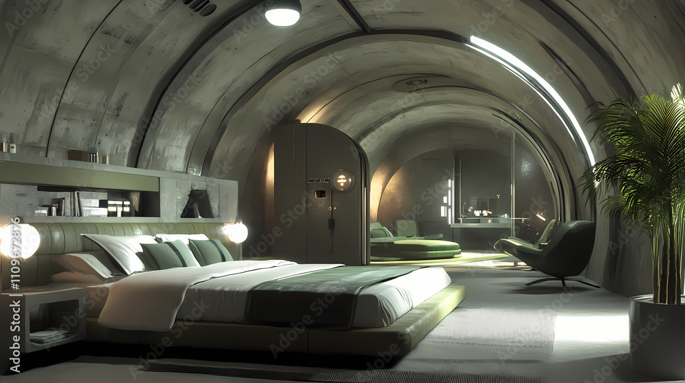 Retro futuristic underground bunker hotel: cold war chic escape ...