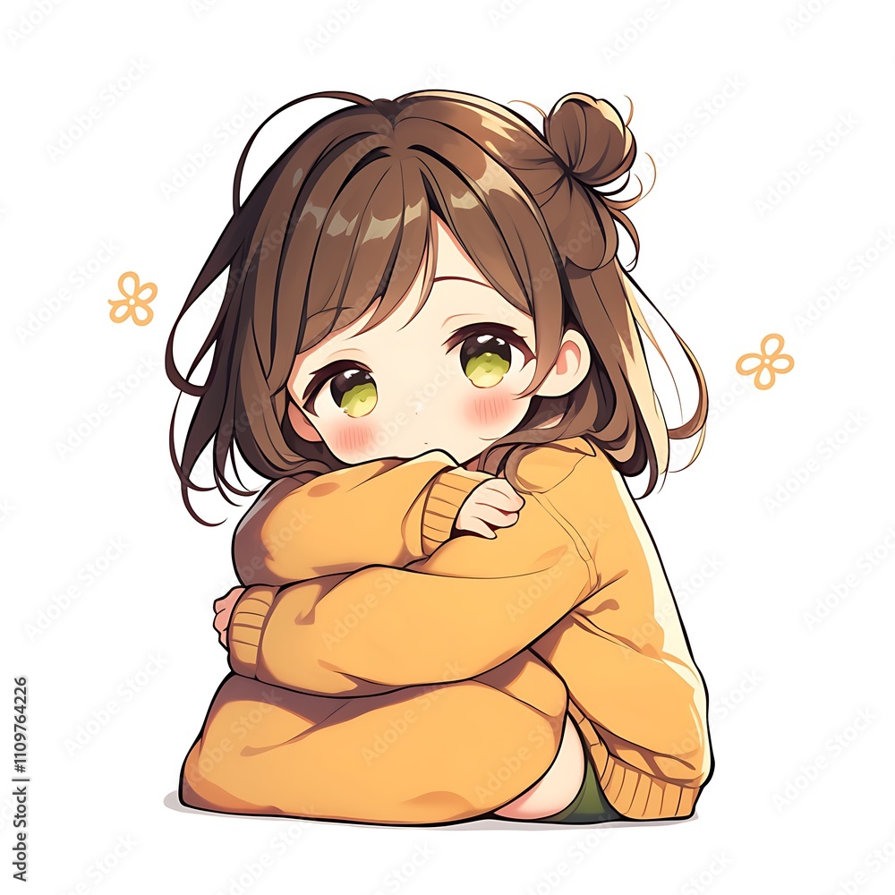 Cute anime girl, adorable, heartwarming, childlike, sweet, comfort ...