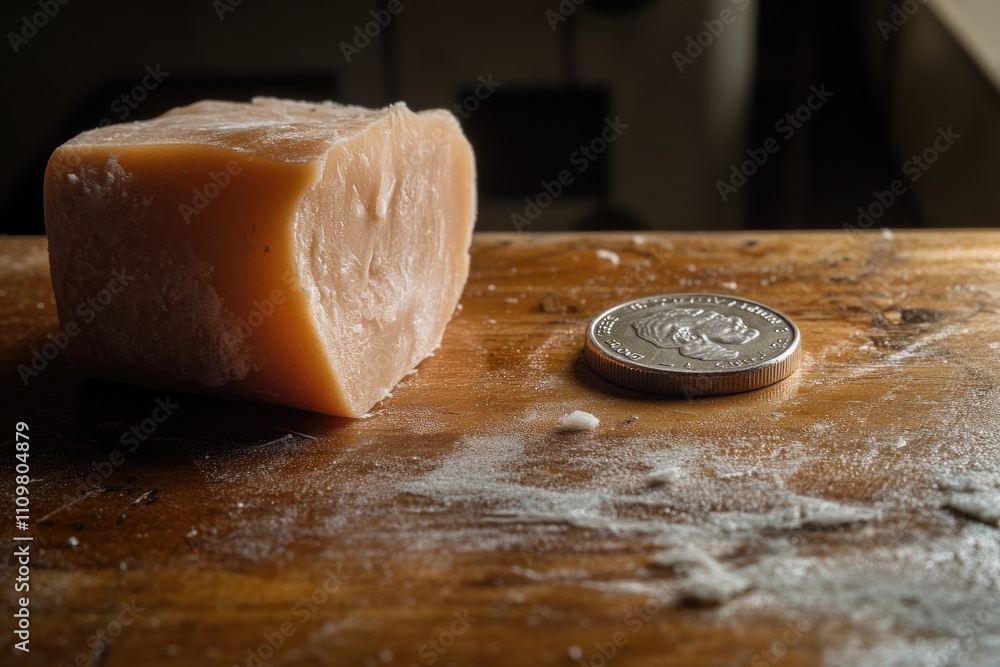 Visual Representation of Five Pounds of Fat Alongside a Quarter for ...