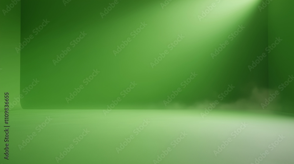 Bright studio background wallpaper image of green light spot Stock ...