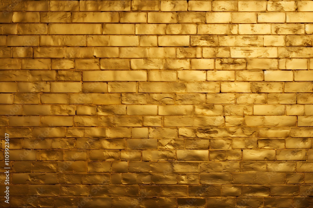 Abstract gold brick wall texture background Stock Photo | Adobe Stock
