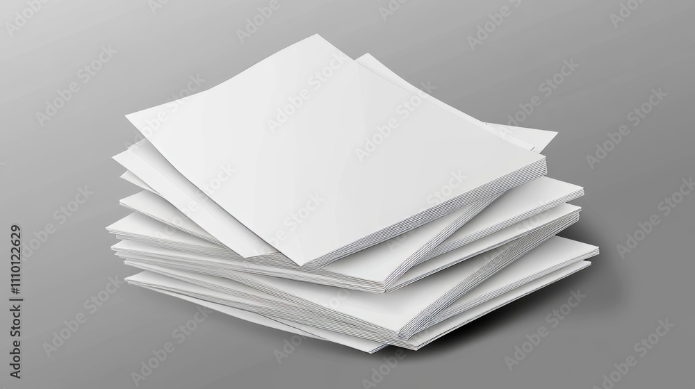 Folded paper sheets set isolated on transparent background. Vector ...
