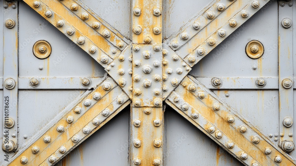 Metallic bridge structure details showcasing intricate patterns and ...