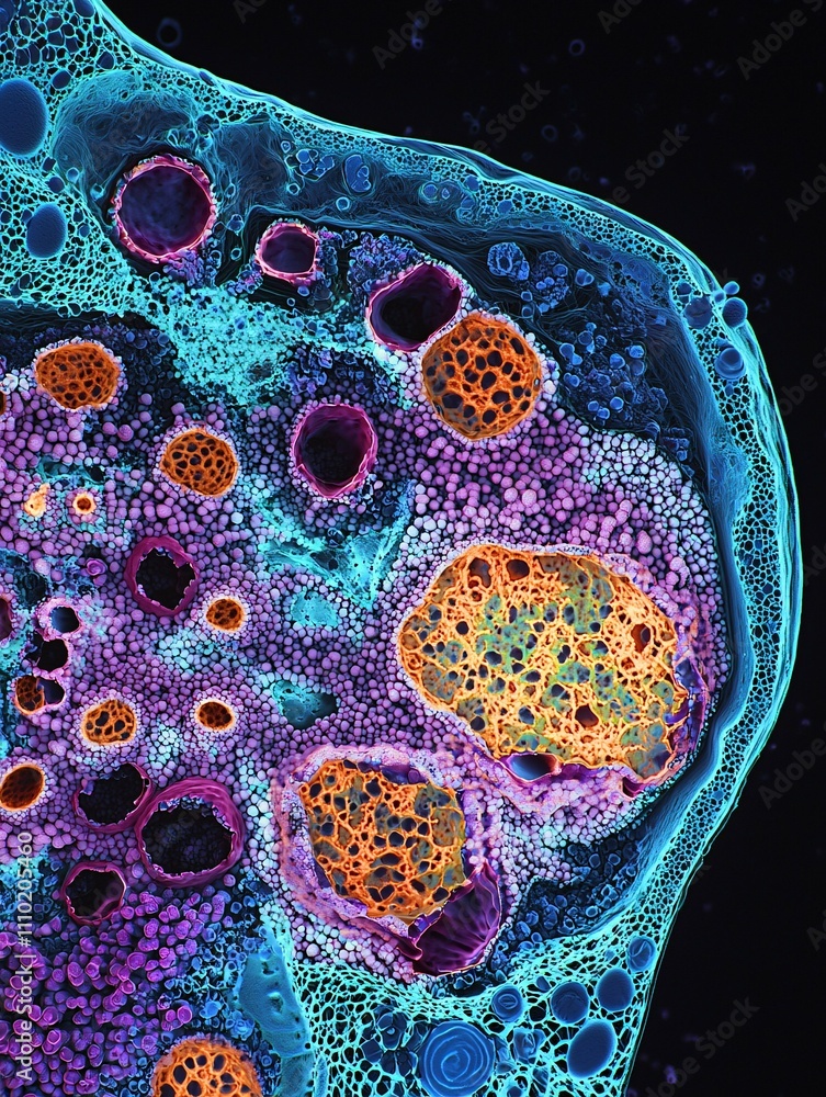 Microscopic imagery reveals ectoderm cells' complex structures, emphasizing their crucial role ...