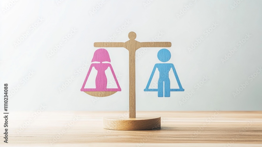 Foto de Stock An abstract representation of gender equality with a ...