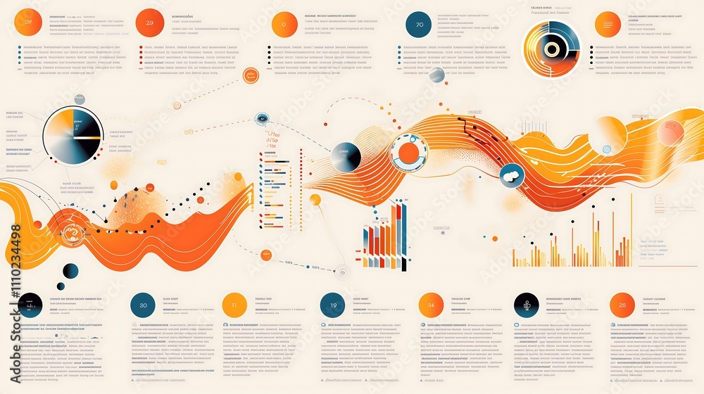 Infographic design showing a timeline graph for product launches ...