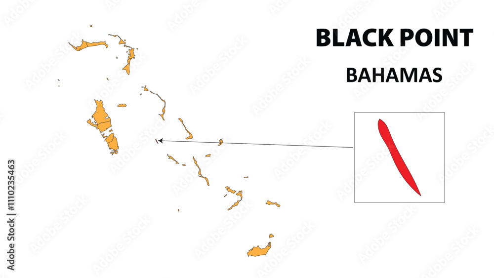 Black Point Map is highlighted on the Bahamas map with detailed state ...