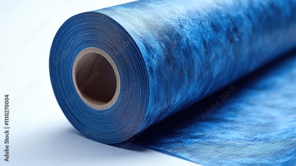 Blue textured paper roll designed for repairs and crafts showcasing ...