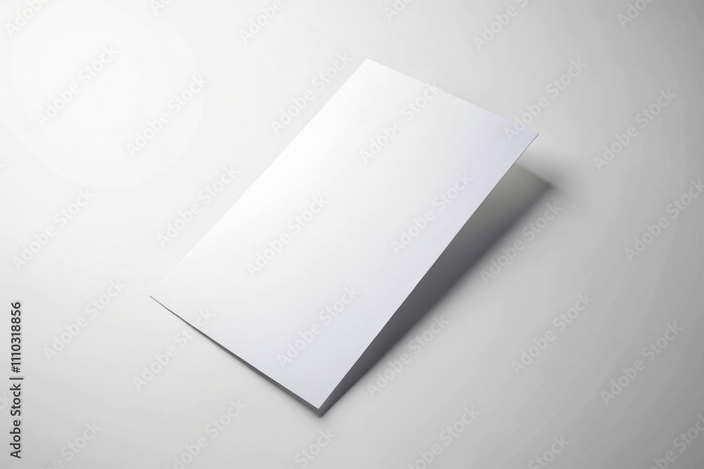 Blank paper sheets for brochure on grey background. Leaflet, Flyer Mock ...