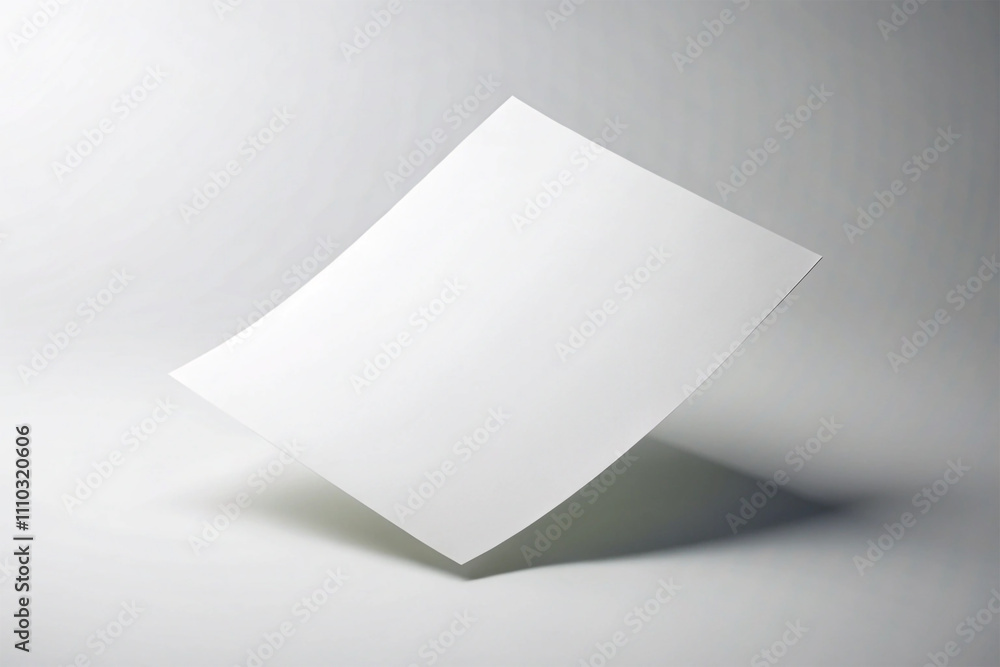 Blank paper sheets for brochure on grey background. Leaflet, Flyer Mock ...