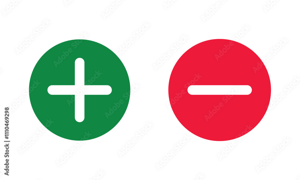 Plus And Minus Vector Icon, Plus-minus Math Sign, Positive And Negative