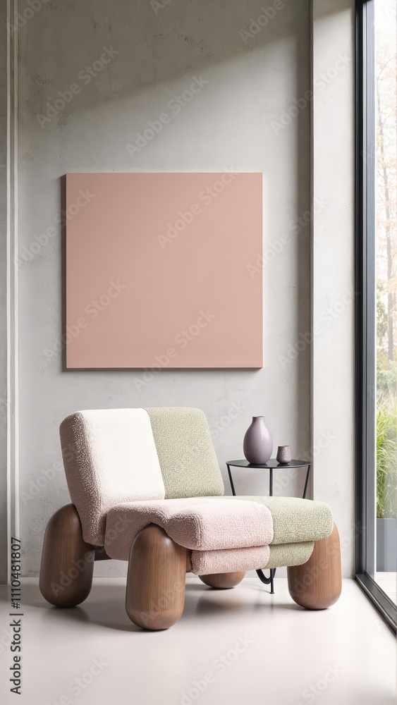 Generative AI, A Unique Modern Room with a Soft Pastel Palette ...