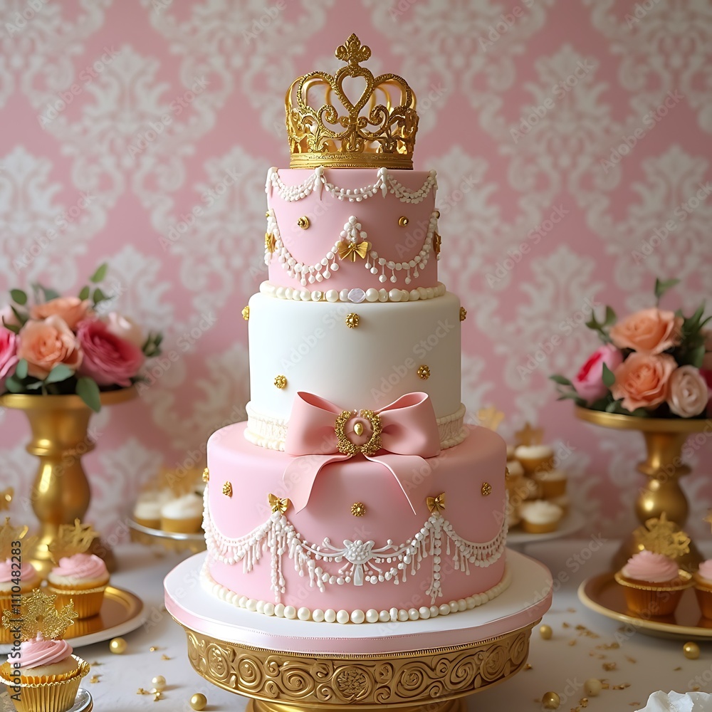 Birthday table decorated princess theme - Happy Birthday Cake Stock ...