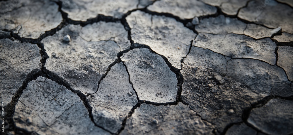 Cracked dry earth surface, showing severe drought conditions and soil ...