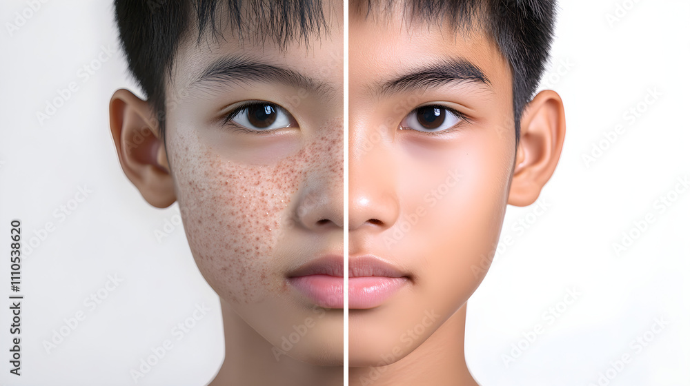 Before & After Asian Teen Boy Acne Treatment, Clear Skin Transformation ...
