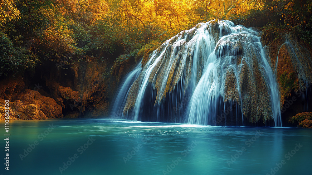 The water appears to be flowing down the wall in a hyper-realistic ...
