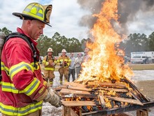 Firefighters Live Fire Training Free Stock Photo - Public Domain Pictures