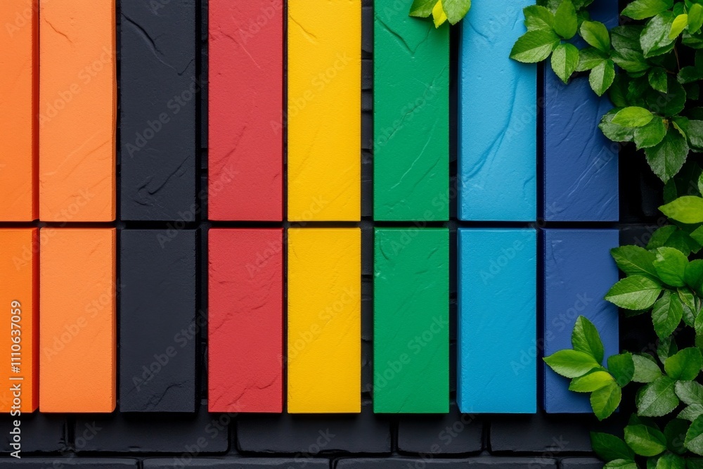 A pixel art depiction of a CMYK color swatch strip with tiny pixelated ...