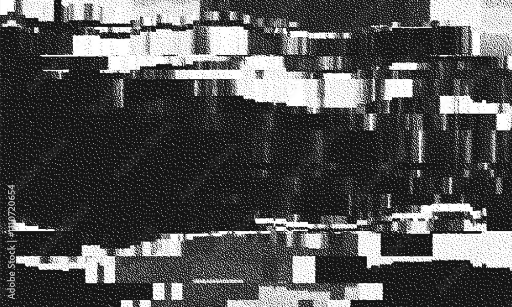 Glitch background. VHS grunge texture with noise effect and pixelation ...