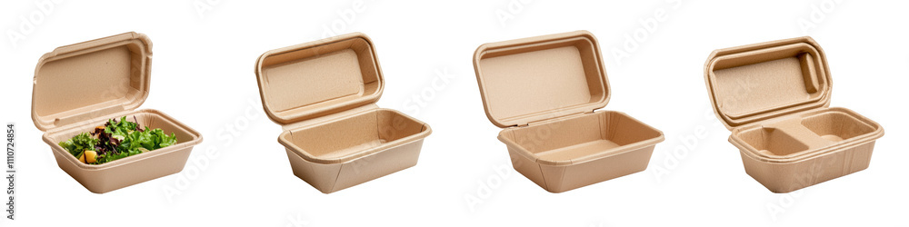 Packaging sustainability materials concept. Eco-friendly disposable ...