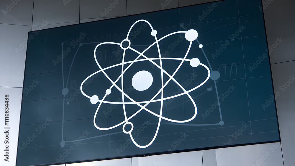 Atomic splitting diagram showing the process of nuclear fission, where ...