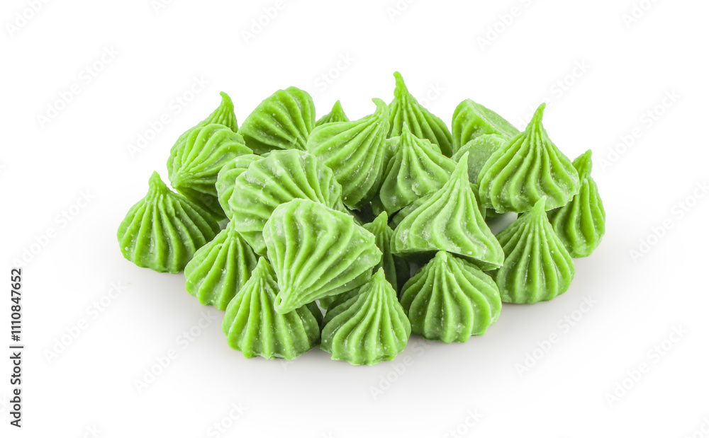 Aalaw or Alua Thai candy traditional sweet dessert isolated on white ...