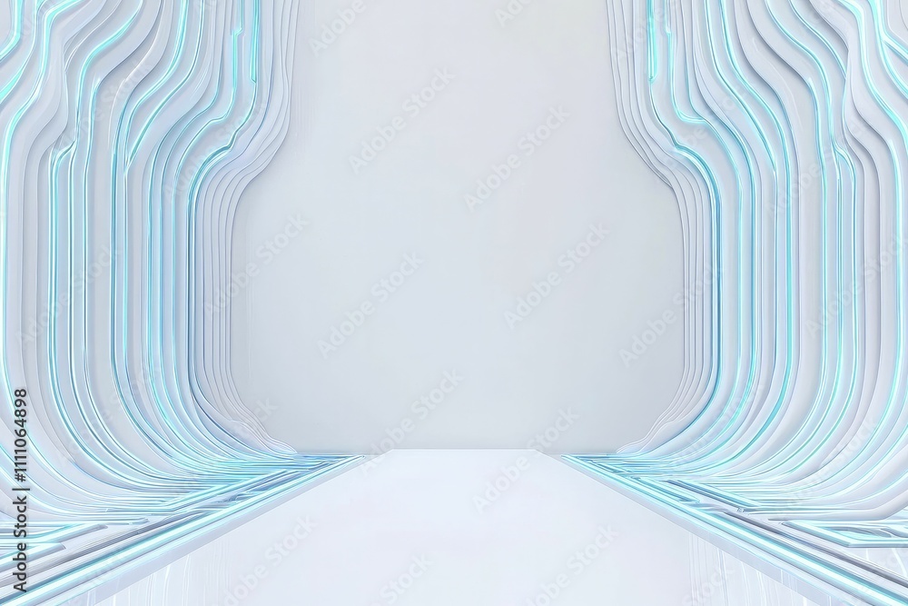 Throughput enhancement analytics display, minimalist tech style, white ...