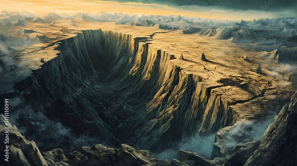 The colossal geological rift divides continents, reshaping earth's ...