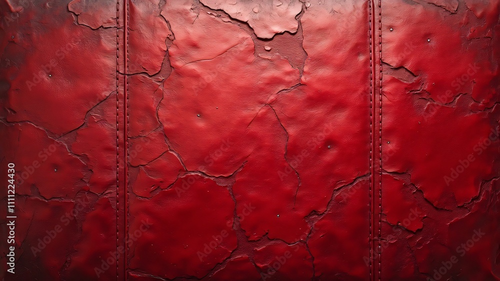 Cracked Crimson Diner Booth Texture, Vintage 50s Retro Red Enamel Paint ...