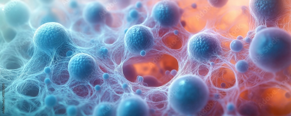 Microscopic vesicles magnified show thin lipid bilayer structure. Mini ...