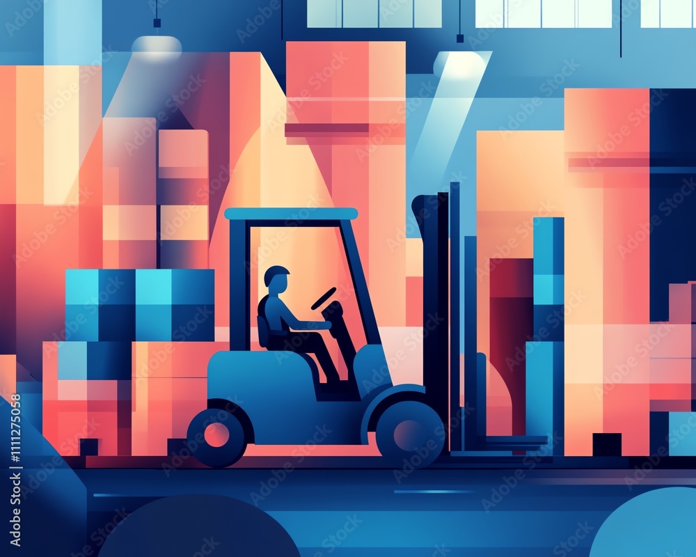 Illustration of a forklift in a warehouse, showcasing the importance of ...
