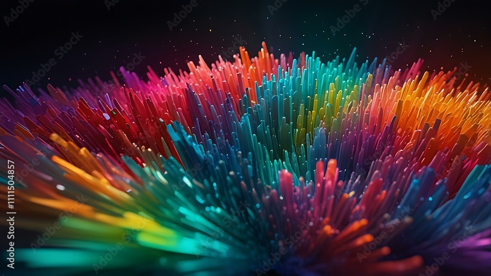 Gradient from bold primary colors to soft secondary hues with a fine ...