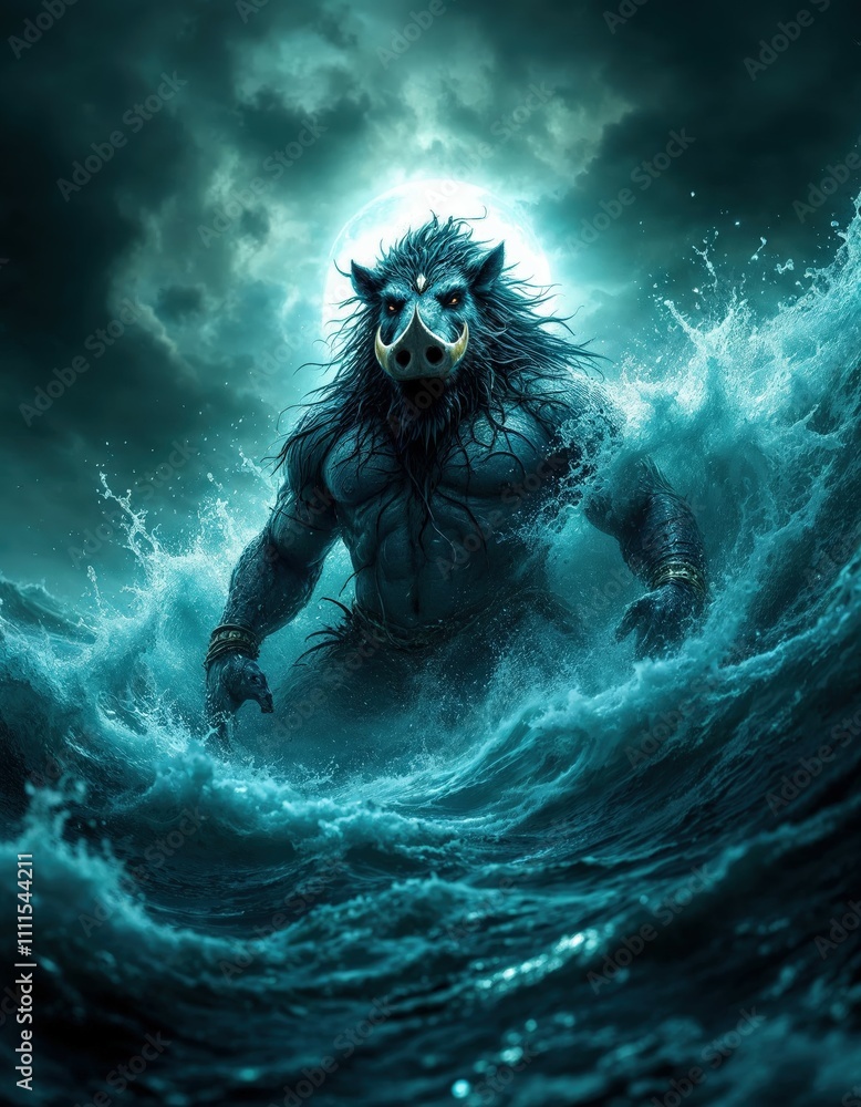 Varaha avatar of Vishnu Stock Illustration | Adobe Stock