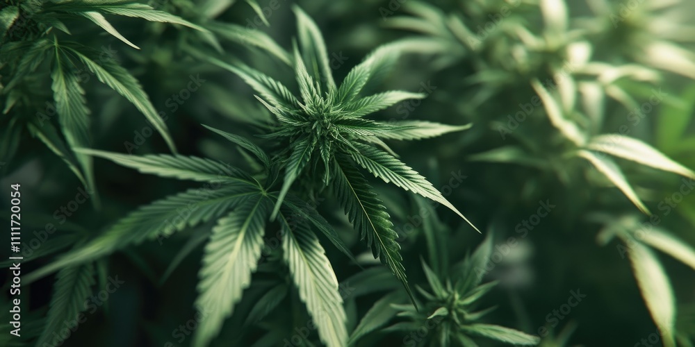 A detailed close up of the marijuana industry showcases beautiful macro ...