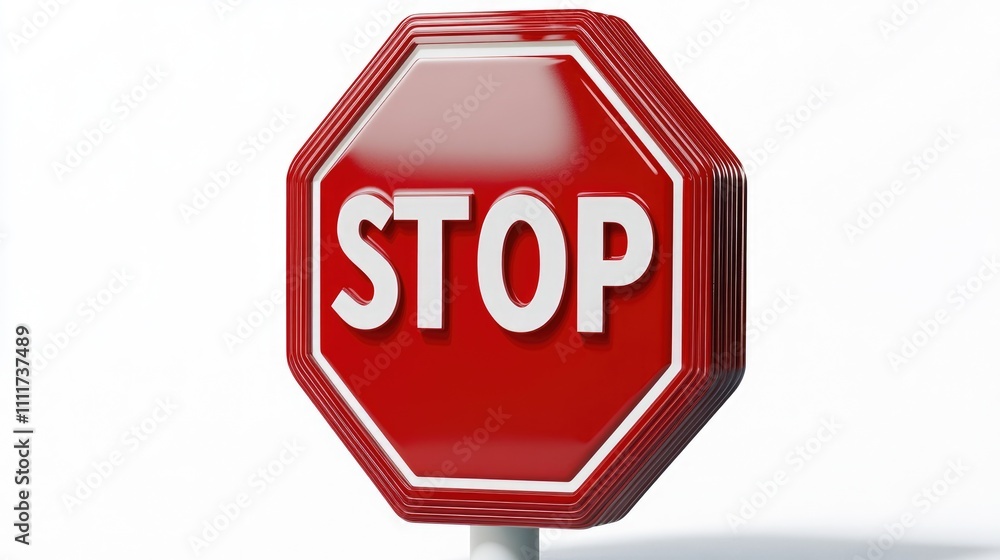 Stock-Illustration „Octagonal Stop Sign: Safety Rules, Traffic ...