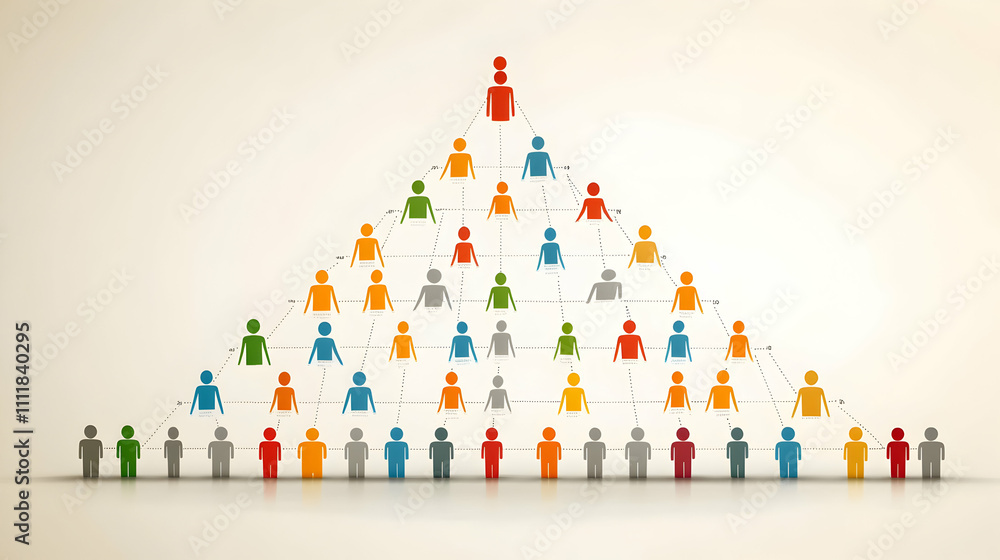 Ilustración de Stock Hierarchical Structure, Colorful Pyramid ...