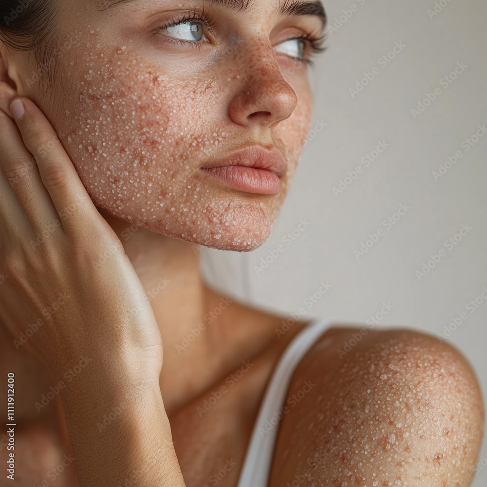 Mild Atopic Dermatitis Skin Condition, Red Irritated Patches on Arms ...