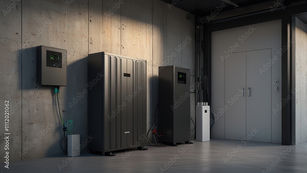 Concept of a home battery packs alternative electric energy storage ...