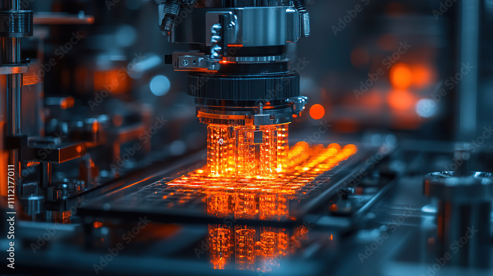 Advanced manufacturing process with illuminated components in a high ...