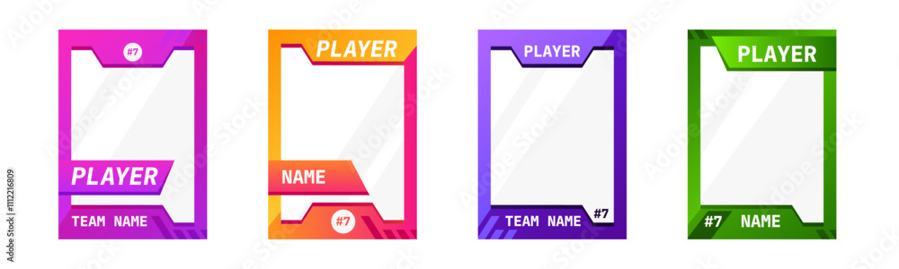 Сard template with a minimalist layout, designed to showcase player ...