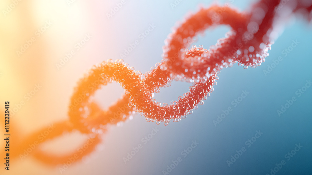 A creative visualization of molecular chains representing polymers ...