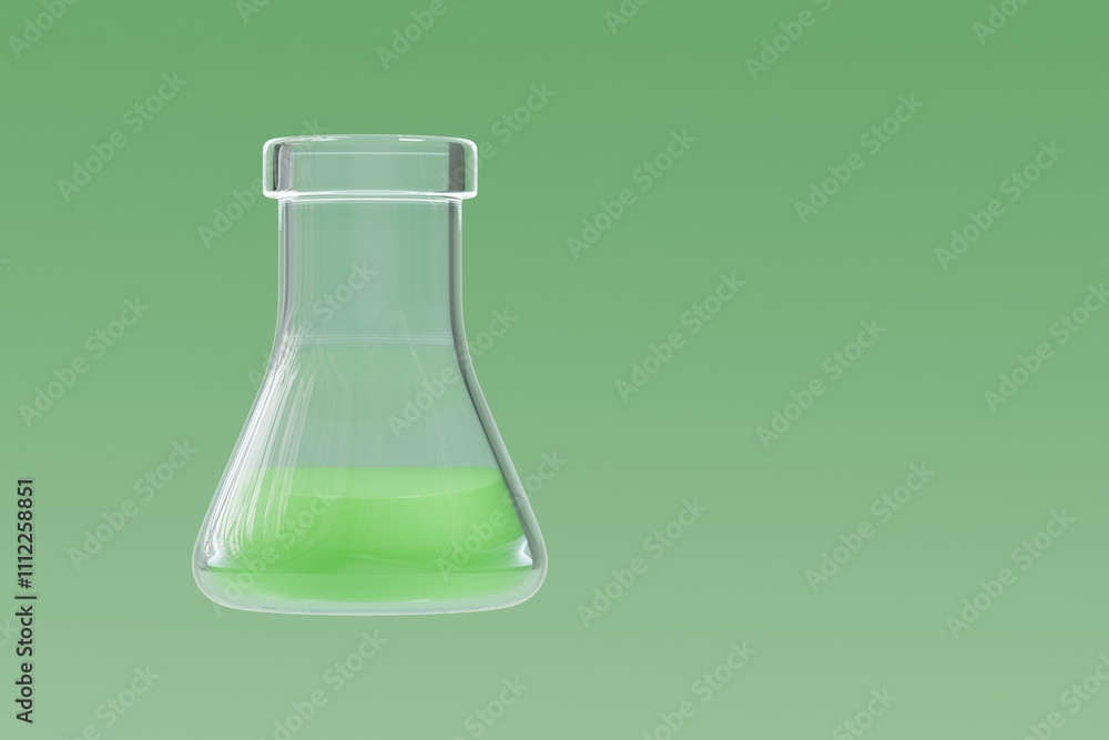 3d Flask Test tube icon. Minimal Cartoon Chemical glasses test tube ...