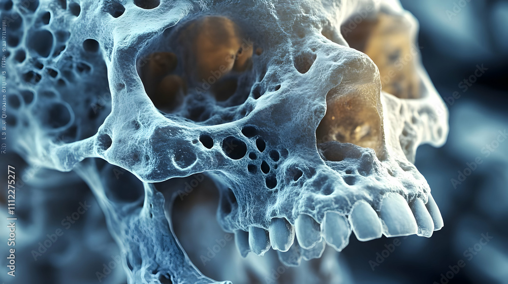 Explore the Human Skull's Intricate Structure: Microscopic Bone Detail ...