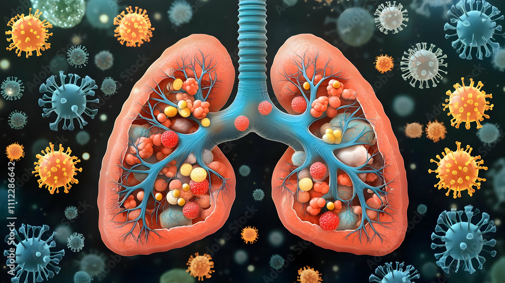 Respiratory System: Viral Infection and Lungs Anatomy Visualization ...