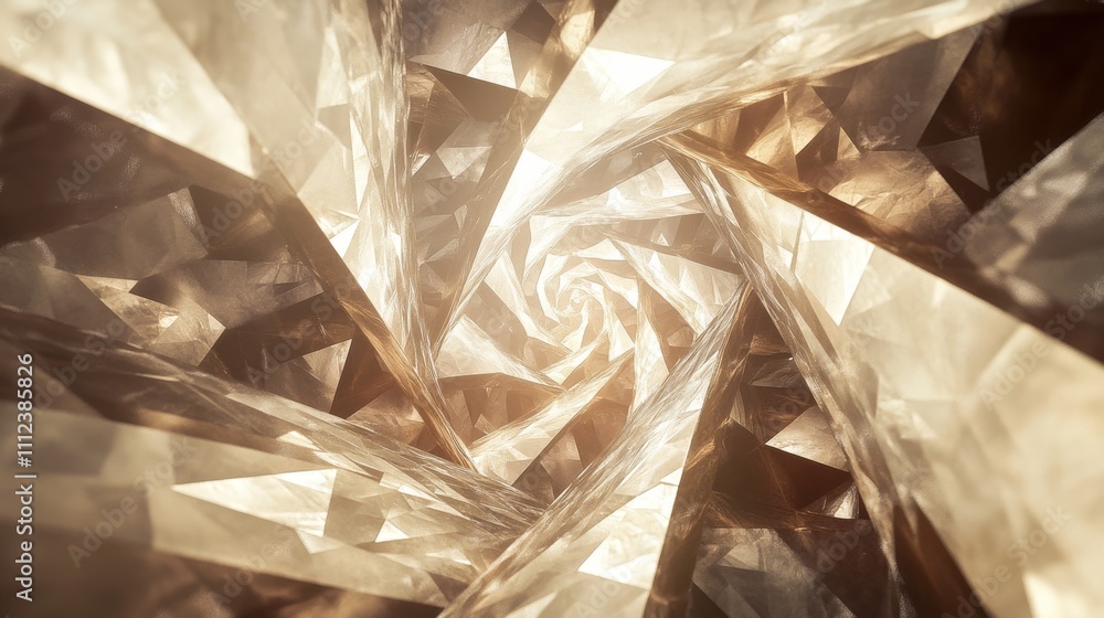 Infinite abstract geometry with shifting perspectives, blending sharp ...